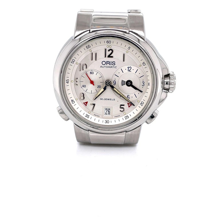 Men's Oris Stainless Steel Swiss Automatic Chronograph Exhibition Wrist ...