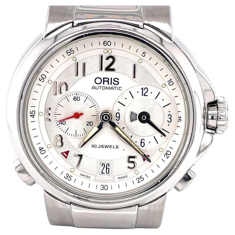 Men's Oris Stainless Steel Swiss Automatic Chronograph Exhibition Wrist ...