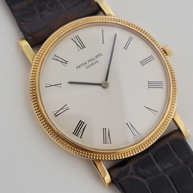 Mens Patek Philippe Calatrava 3520 18k Gold Hand-Wind 1970s Vintage ...