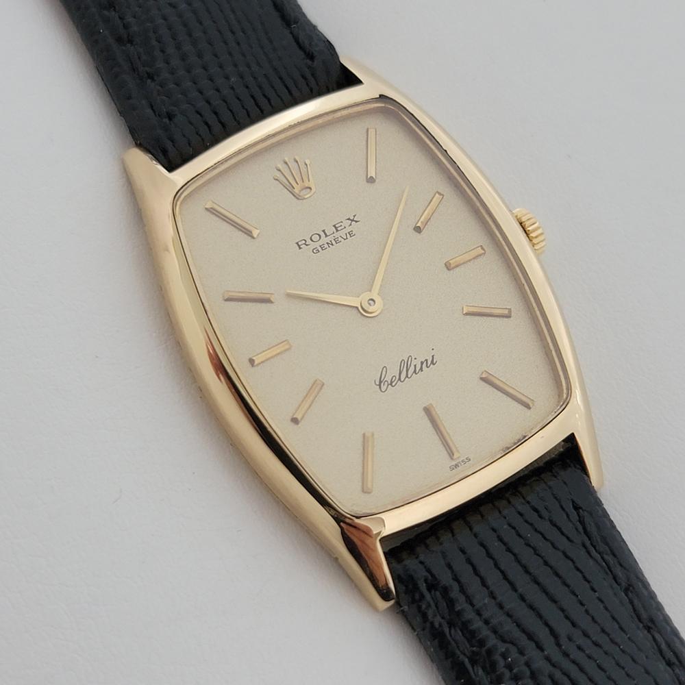 Mens Rolex Cellini Geneve Ref 3807 18k Solid Gold Manual Wind 1970s ...