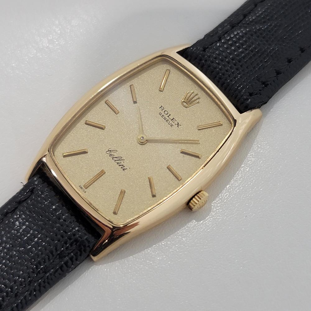 Mens Rolex Cellini Geneve Ref 3807 18k Solid Gold Manual Wind 1970s ...