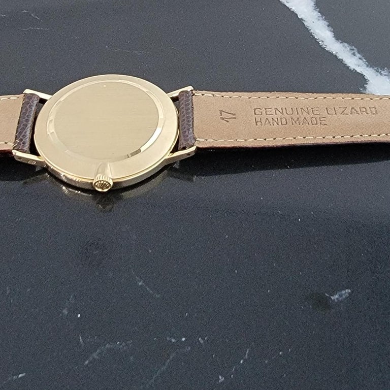 Mens Rolex Cellini Ref 4112 18k Gold Manual Wind 1970s Swiss Vintage ...