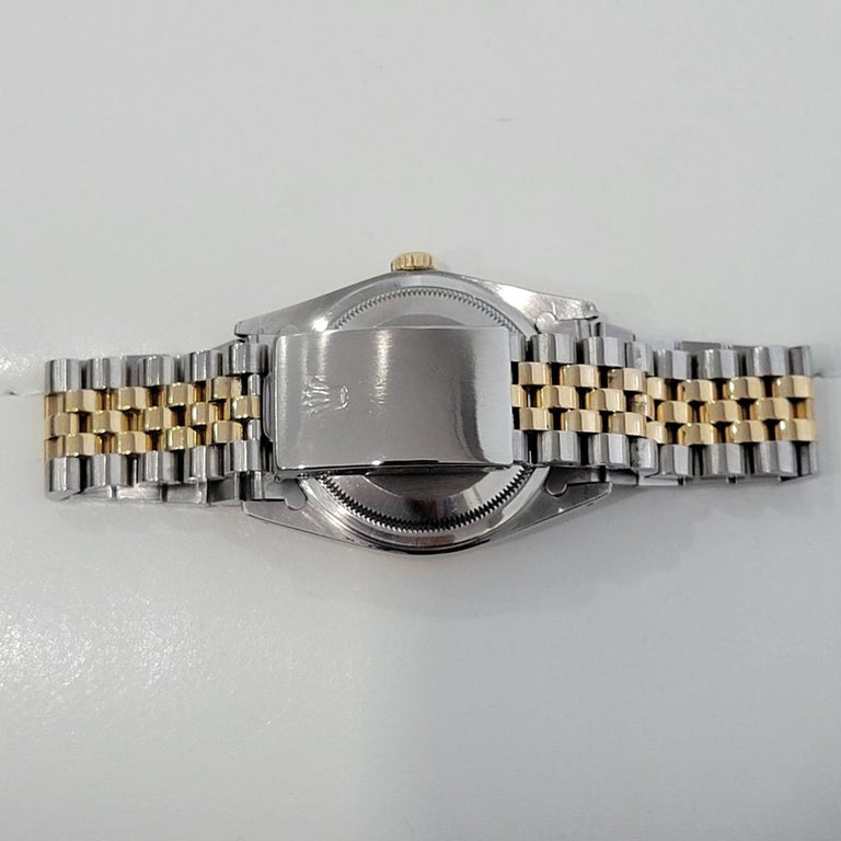 Mens Rolex Datejust 16233 18k Gold SS Blue Computer Dial 1980s Swiss ...