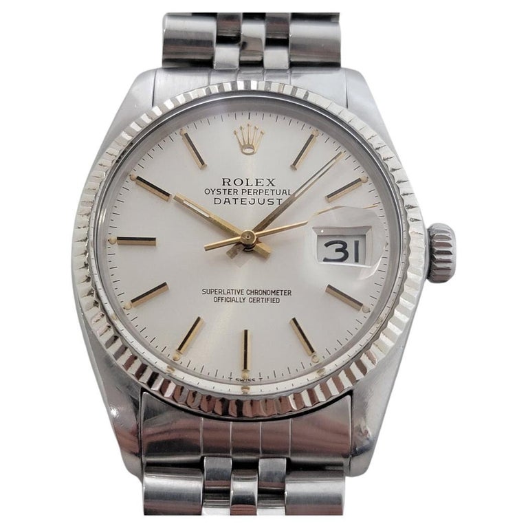 Mens Rolex Datejust Ref 16014 18k White Gold SS Automatic 1980s Swiss ...