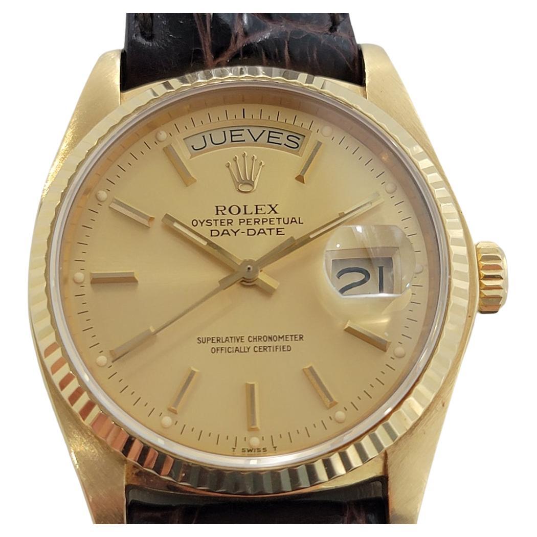 Rolex Yellow Gold President Day-Date Automatic Wristwatch Model 18038 ...