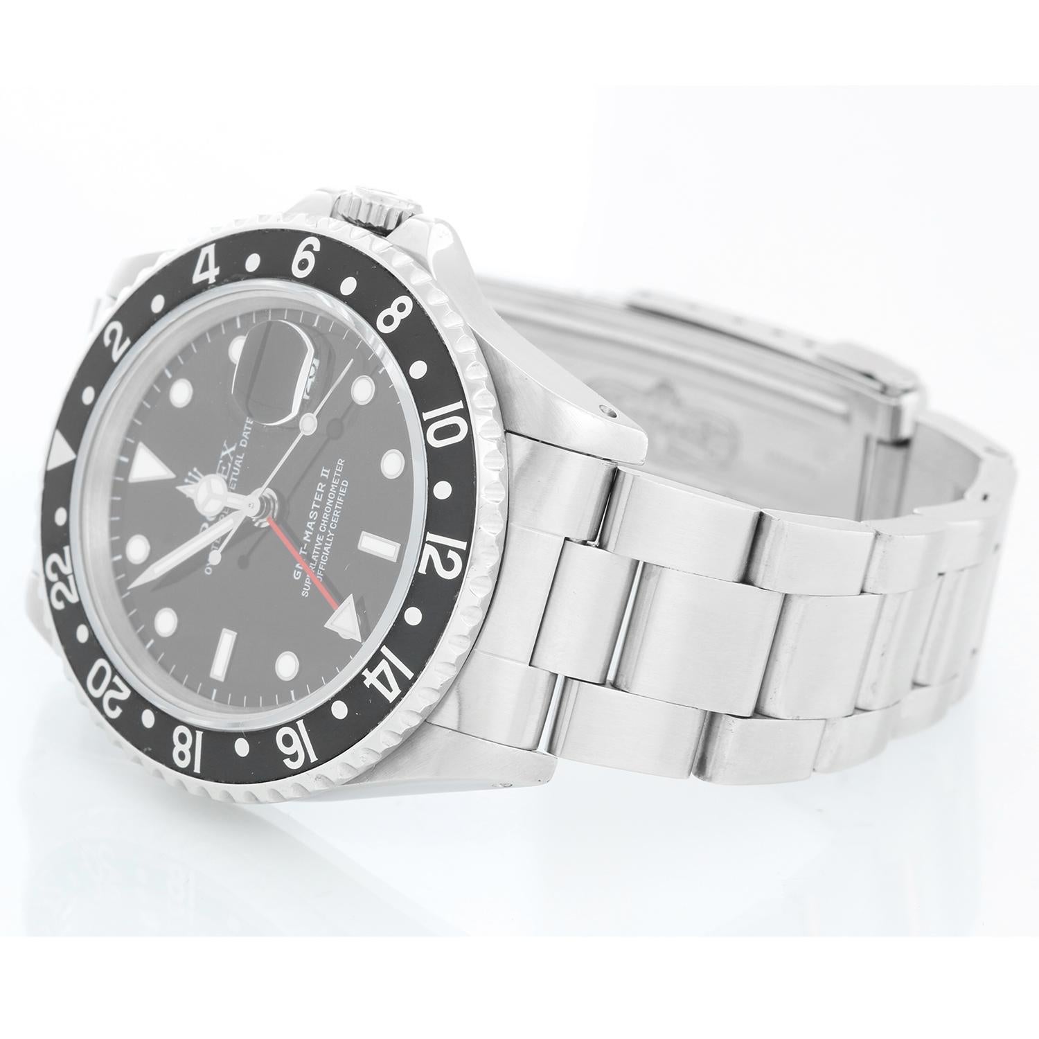 Men's Rolex GMT-Master II Watch 16710 Stainless Steel For Sale at 1stDibs