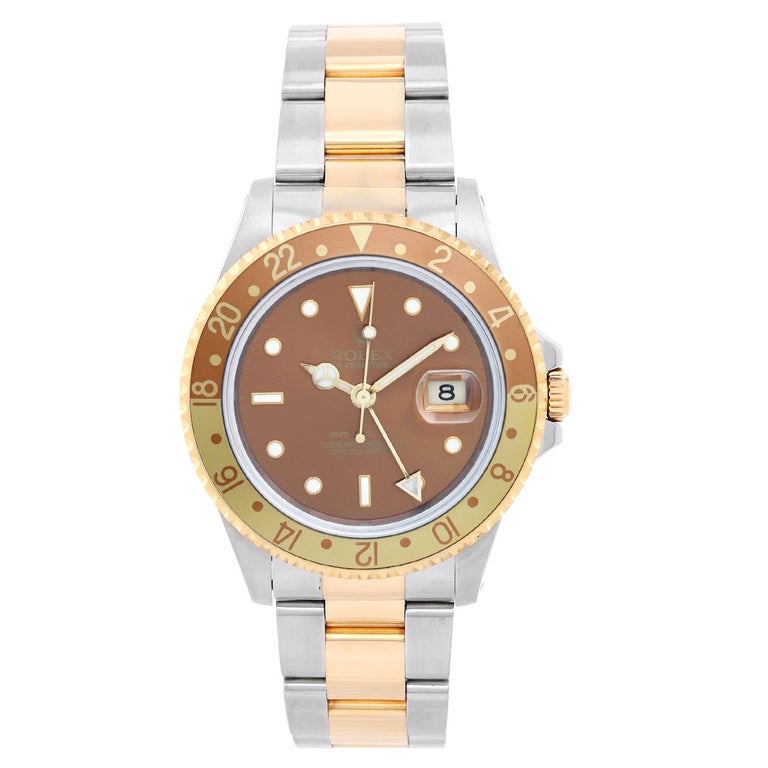 Men's Rolex GMT, Master II Watch 16713 Root Beer at 1stDibs | rolex ...