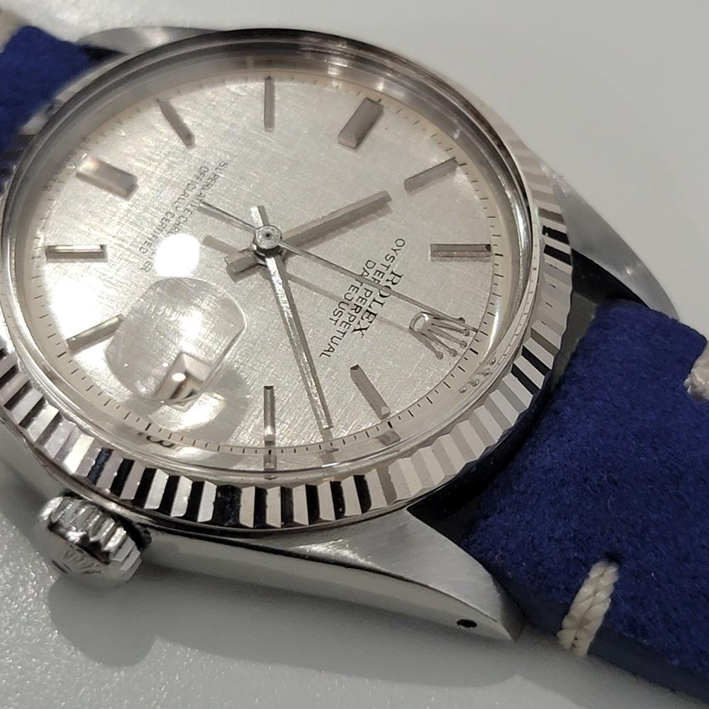 Mens Rolex Oyster Datejust Ref 1601 Automatic Linen Dial 1970s Swiss ...