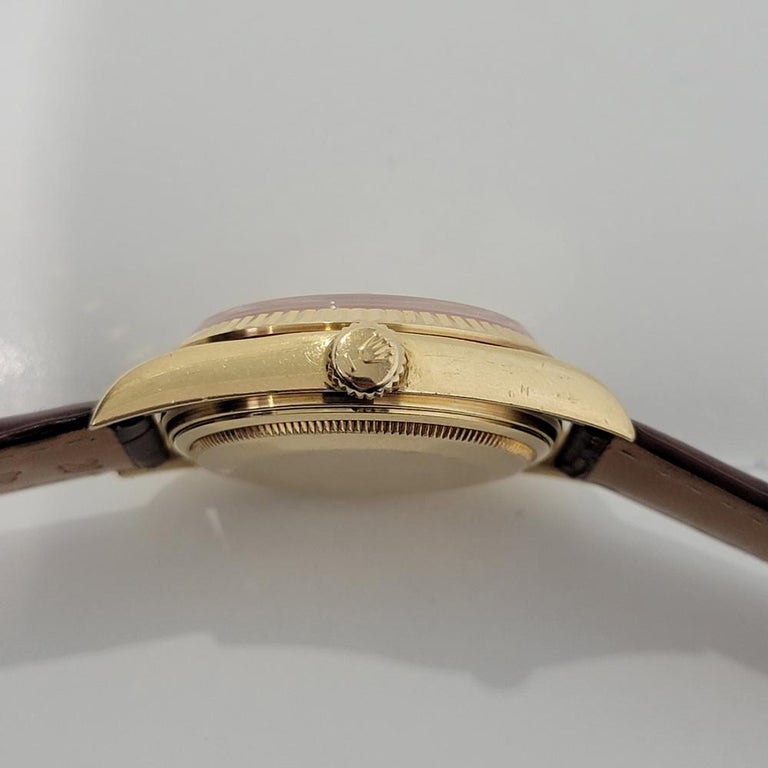 Mens Rolex Oyster Datejust Ref 16018 18k Solid Gold Automatic 1980s ...