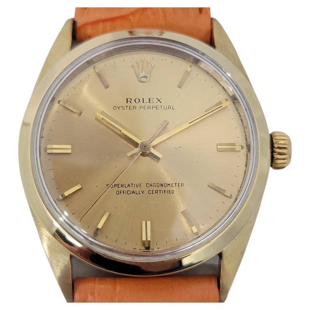 Mens Rolex Oyster Perpetual Ref 6634 Gold Capped Automatic 1960s ...