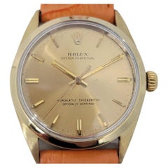 Mens Rolex Oyster Perpetual Ref 6634 Gold Capped Automatic 1960s Vintage RA263 For Sale at 1stDibs