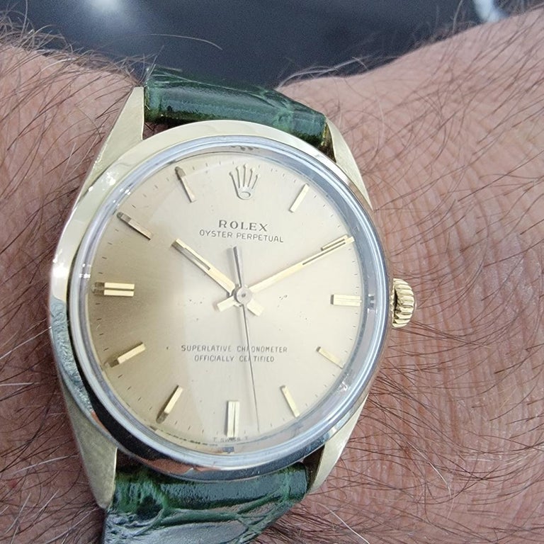 Mens Rolex Oyster Perpetual 1024 Gold-Capped Automatic 1960s Vintage ...