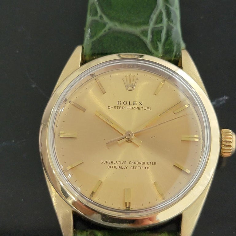 Mens Rolex Oyster Perpetual 1024 Gold-Capped Automatic 1960s Vintage ...