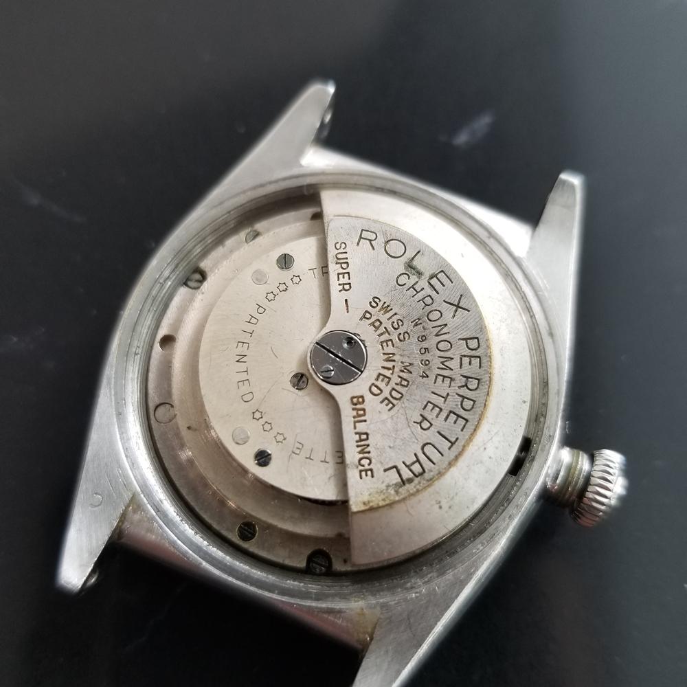 Men's Rolex Oyster Perpetual 2940 18k Rose Gold SS Automatic 1940s RA8R For Sale at 1stDibs