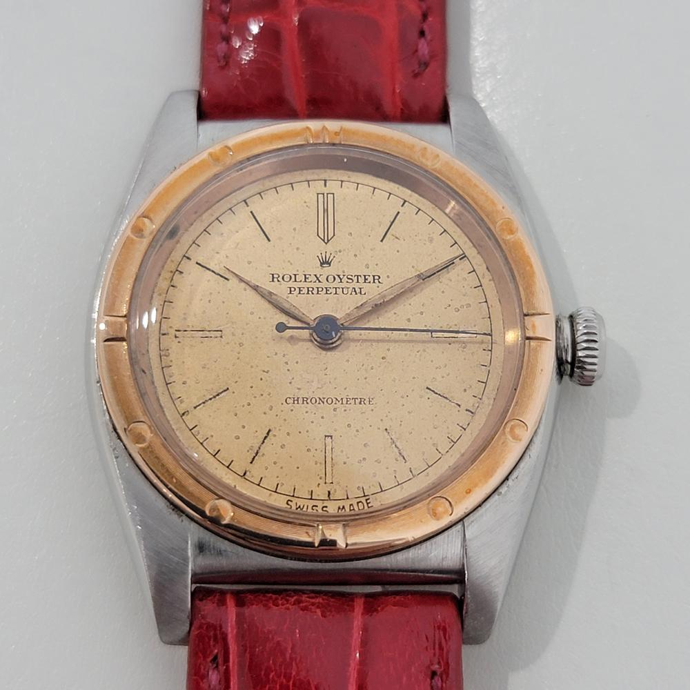 Men's Rolex Oyster Perpetual 2940 18k Rose Gold SS Automatic 1940s RA8R ...