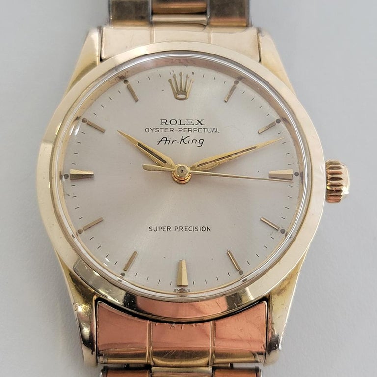 Mens Rolex Oyster Perpetual Air King 5506 Gold Capped Automatic 1960s ...
