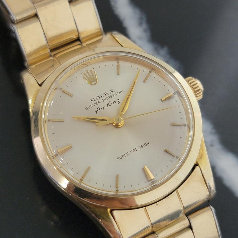 Mens Rolex Oyster Perpetual Air King 5506 Gold-Capped Automatic 1960s ...