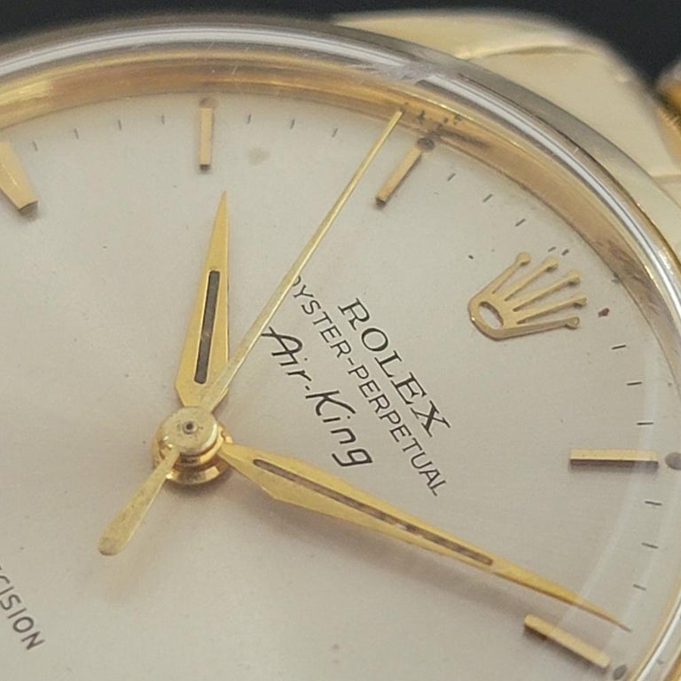 Mens Rolex Oyster Perpetual Air King 5506 Gold-Capped Automatic 1960s ...