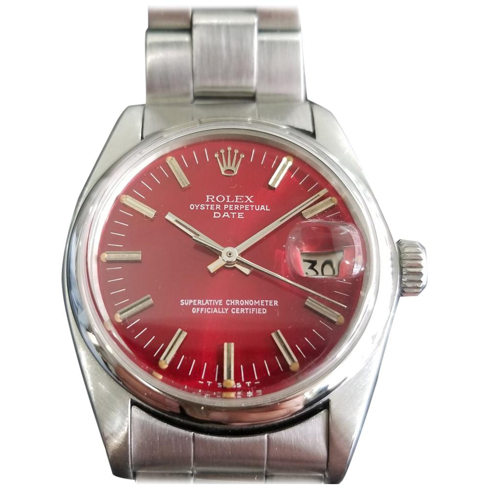 Rolex Stainless Steel Date Oyster Perpetual Automatic Wristwatch Ref ...