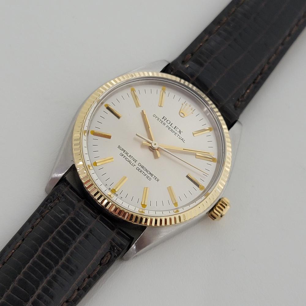 Mens Rolex Oyster Perpetual Ref 1005 14k Gold SS 1970s w Paper ...