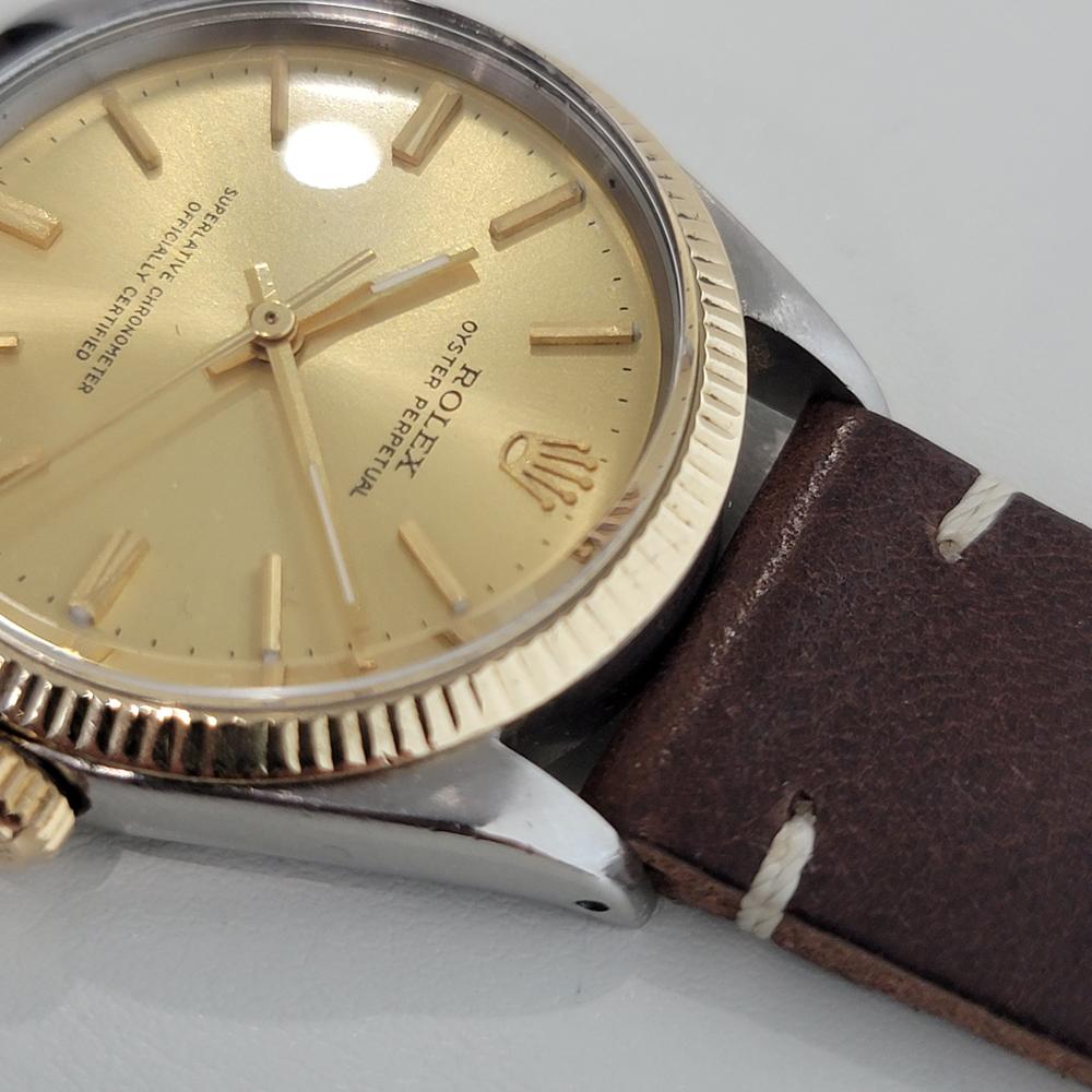 Mens Rolex Oyster Perpetual Ref 1005 18k Gold SS Automatic 1960s Swiss ...
