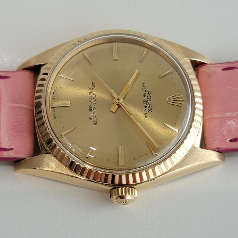 Mens Rolex Oyster Perpetual Ref 1013 18k Gold Automatic 1960s Swiss ...