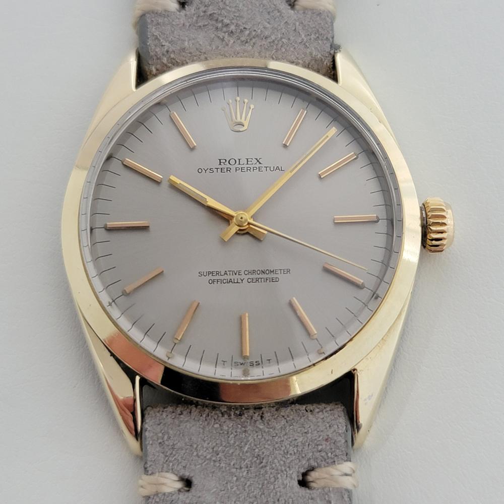 Mens Rolex Oyster Perpetual Ref 1025 34mm Gold Capped Automatic 1960s ...