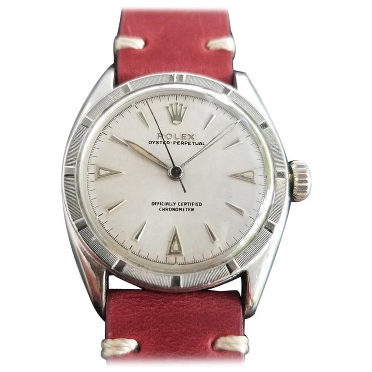 Mens Rolex Oyster Perpetual Ref 6103 Automatic 1950s Vintage RA154RED ...