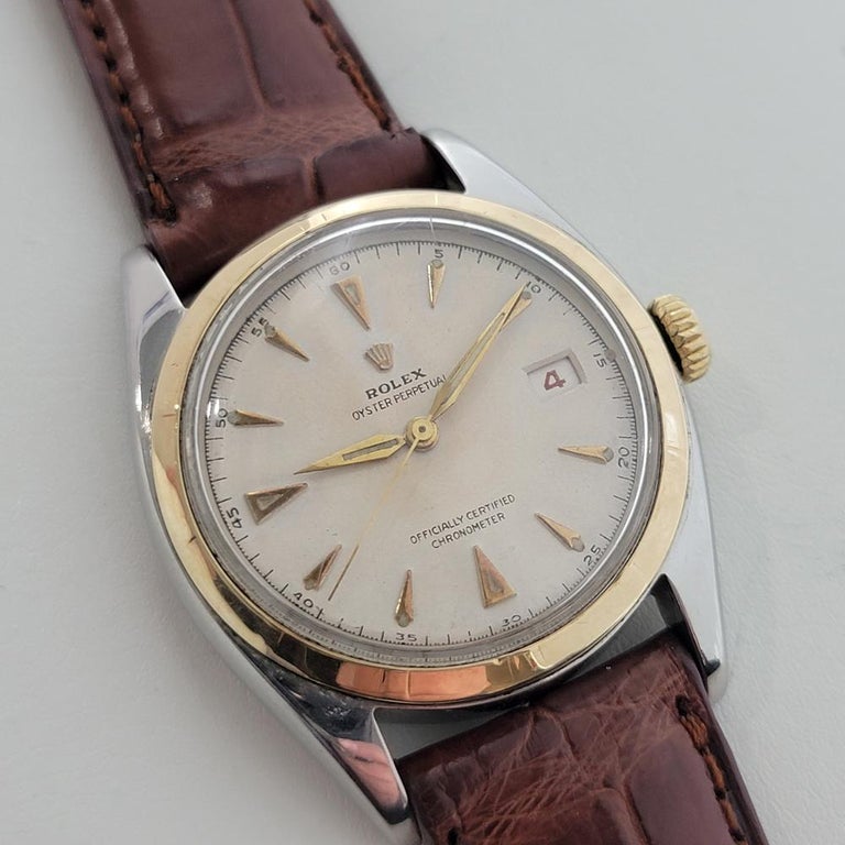 Mens Rolex Oyster Perpetual Ref 6105 18 Karat SS Red Date Automatic ...