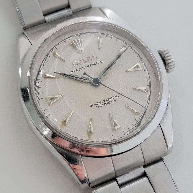 Mens Rolex Oyster Perpetual Ref 6284 Bubbleback Automatic 1950s Swiss ...