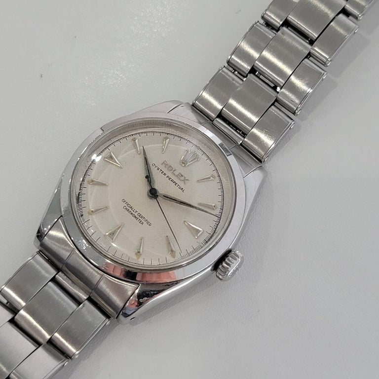 Mens Rolex Oyster Perpetual Ref 6284 Bubbleback Automatic 1950s Swiss ...