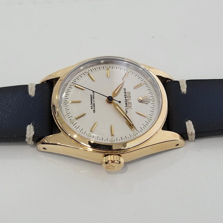 Mens Rolex Oyster Perpetual Ref 6634 1950s Gold Capped Automatic RA141 For Sale at 1stDibs