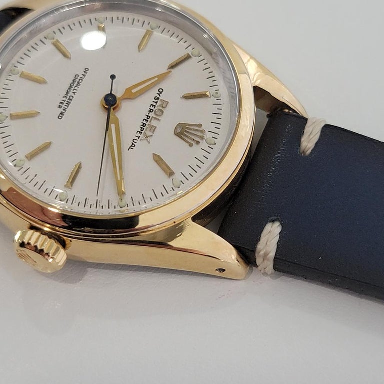 Mens Rolex Oyster Perpetual Ref 6634 1950s Gold Capped Automatic RA141 For Sale at 1stDibs