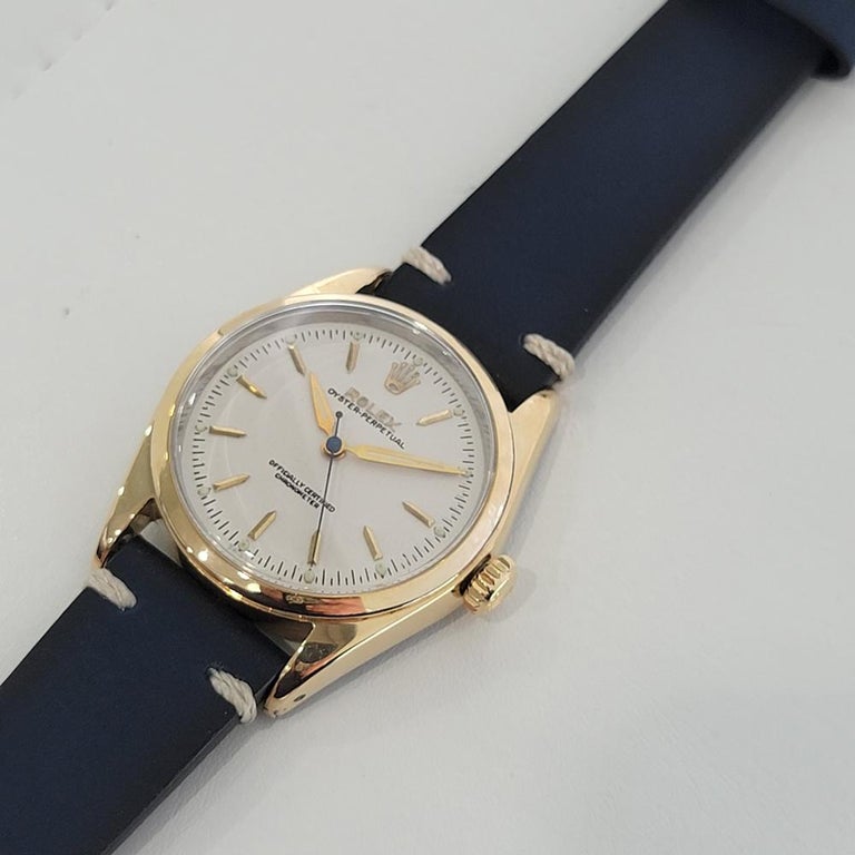 Mens Rolex Oyster Perpetual Ref 6634 1950s Gold Capped Automatic RA141 For Sale at 1stDibs