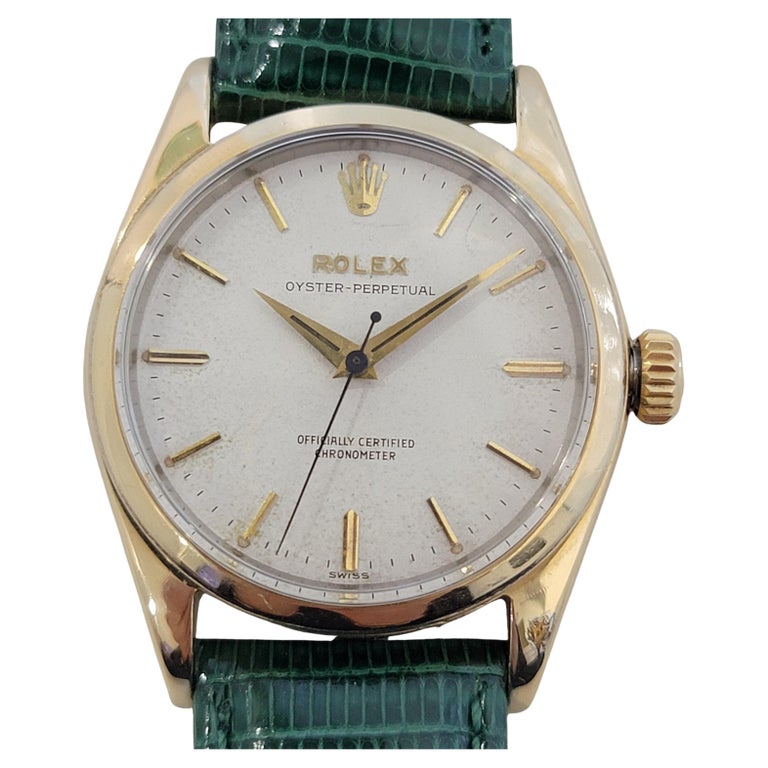 Mens Rolex Oyster Perpetual Ref 6634 Gold Capped Automatic 1950s Vintage RA237B - Great Gifts Club