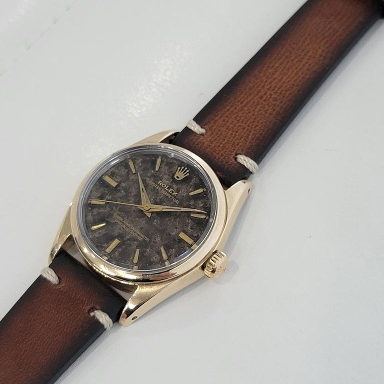 Mens Rolex Oyster Perpetual Ref 6634 Gold Capped Automatic 1960s Vintage RA263 For Sale at 1stDibs