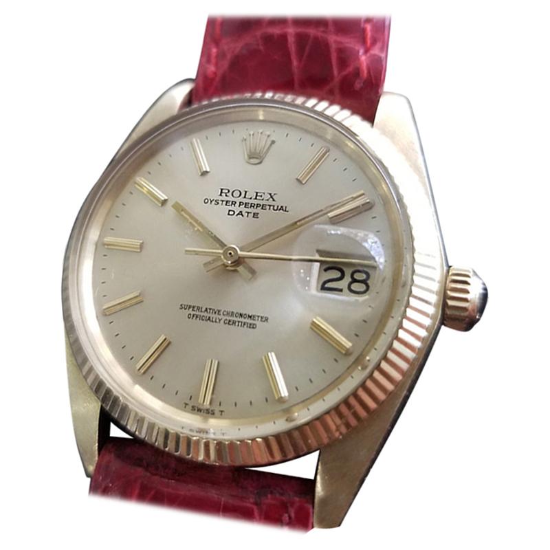 ROLEX Pink Gold Oyster Perpetual Date Wristwatch Ref 1503 circa 1962 at ...