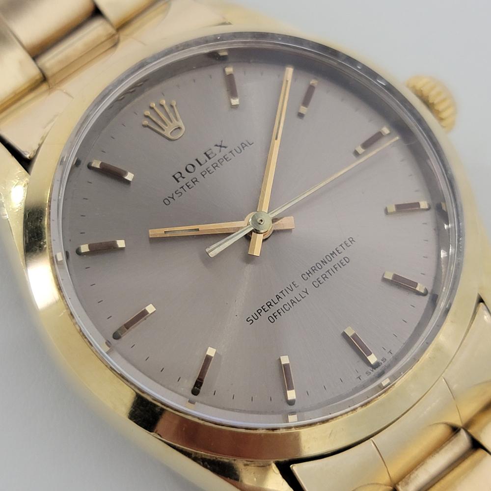 Mens Rolex Oyster Ref 1024 Gold-Capped Automatic 1960s w Box Paper ...