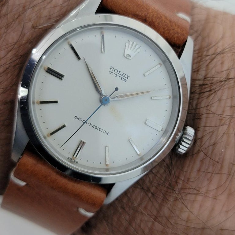 Mens Rolex Oyster Ref 6480 34mm Hand-Wind Dress Watch 1950s Swiss ...