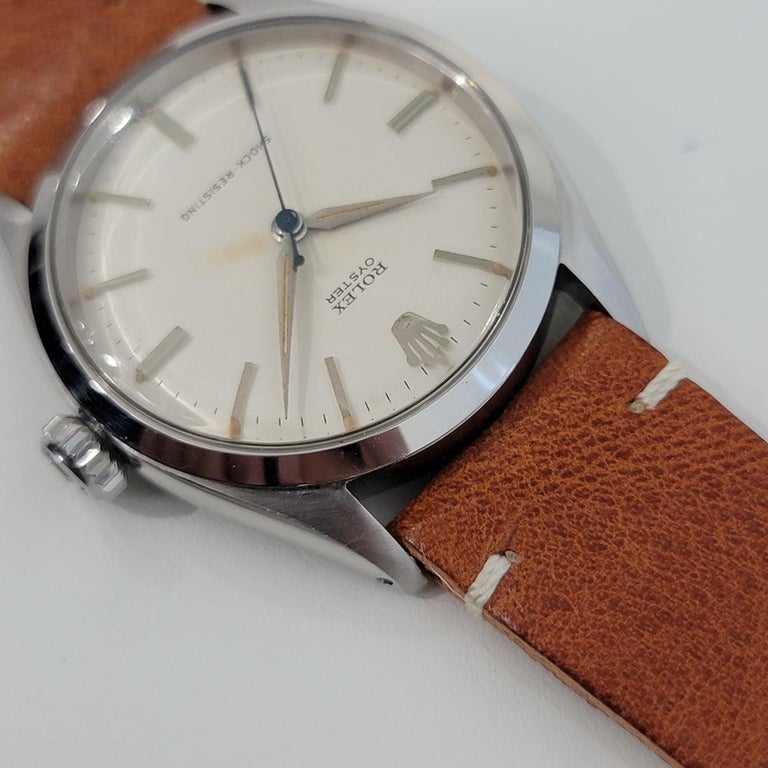 Mens Rolex Oyster Ref 6480 34mm Hand-Wind Dress Watch 1950s Swiss ...