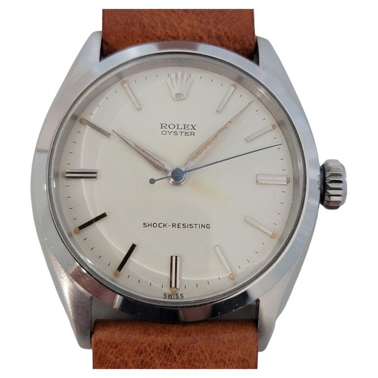 Mens Rolex Oyster Ref 6480 34mm Hand-Wind Dress Watch 1950s Swiss ...