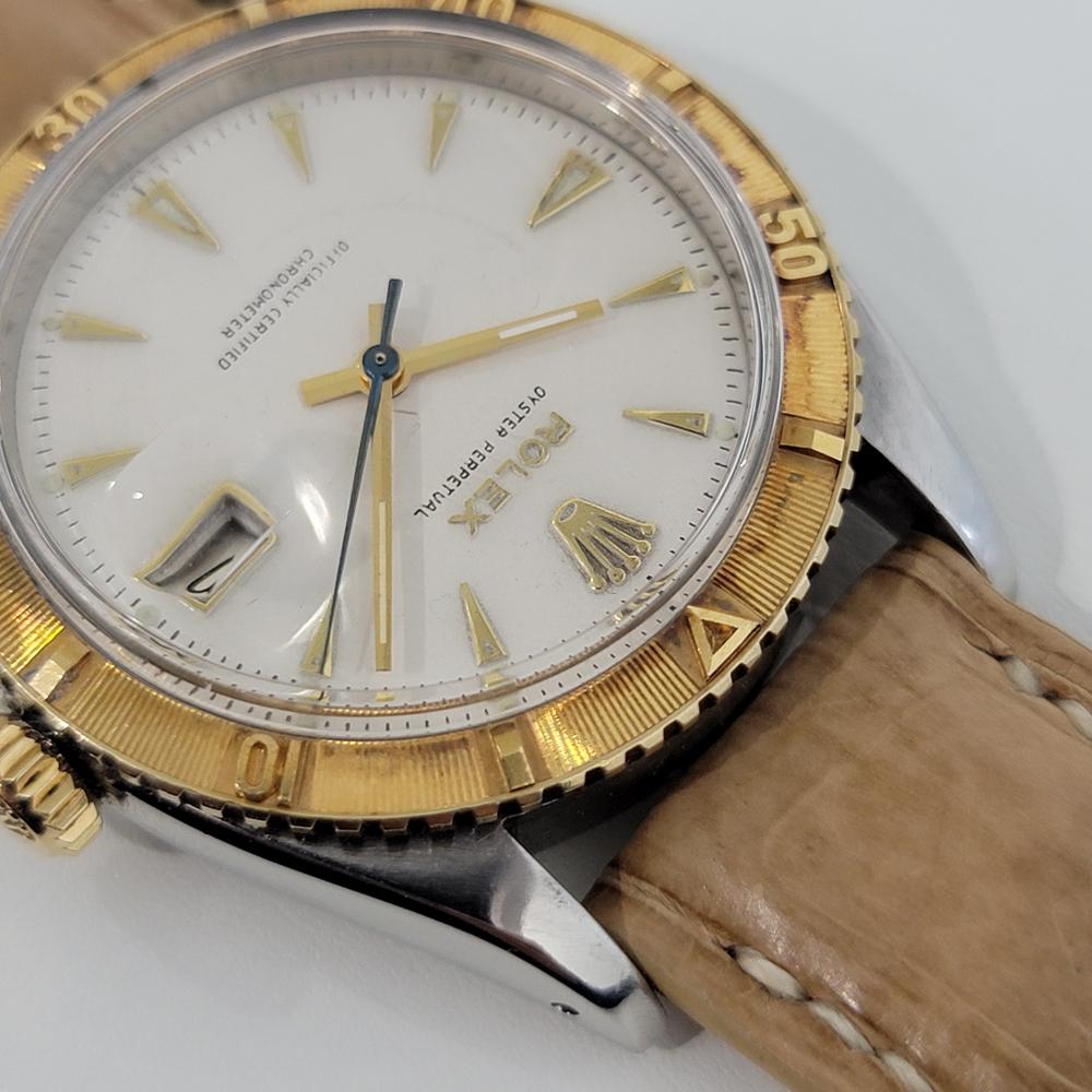 Men's Rolex Oyster Turn O Graph Ref 6309 18k SS Automatic 1950s Vintage ...