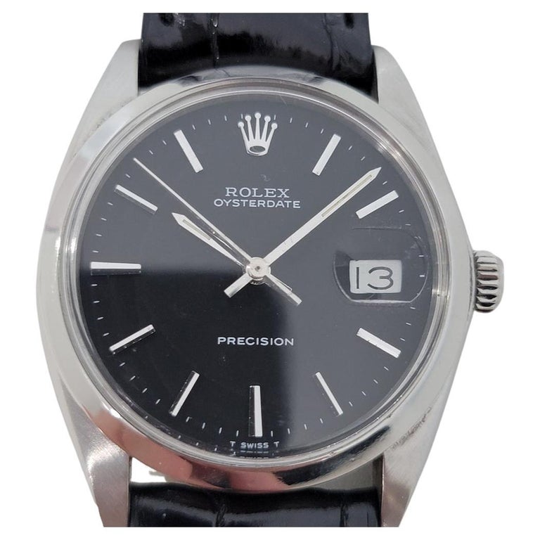 Mens Rolex Oysterdate Precision 6694 Hand-Wind 1960s Vintage Swiss ...