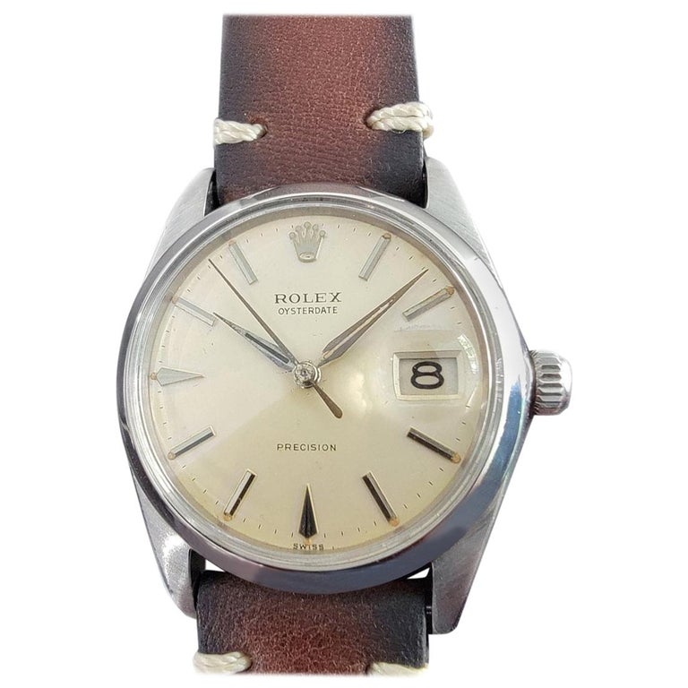 Mens Rolex Oysterdate Precision Ref 6694 Hand-Wind 1960s Vintage ...