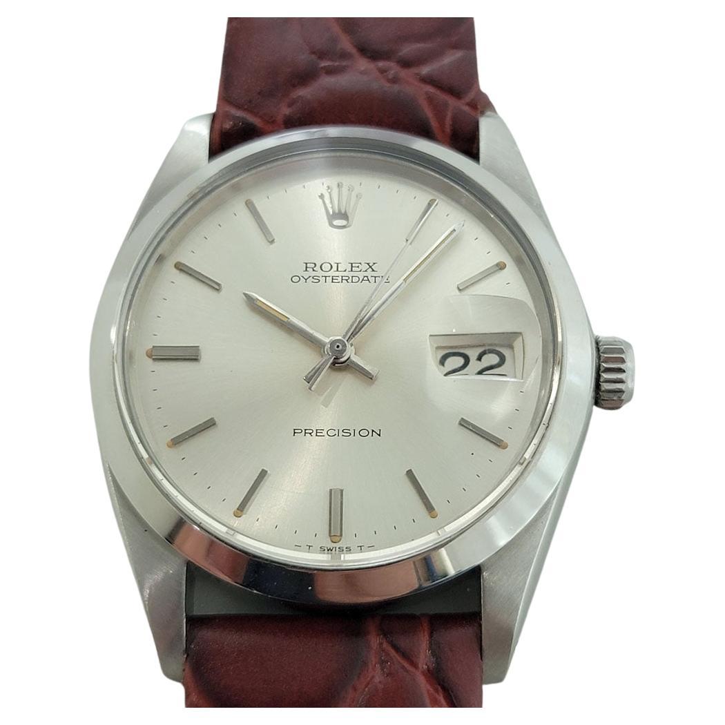 Mens Rolex Oysterdate Precision Ref 6694 Manual Wind 1970s Vintage ...