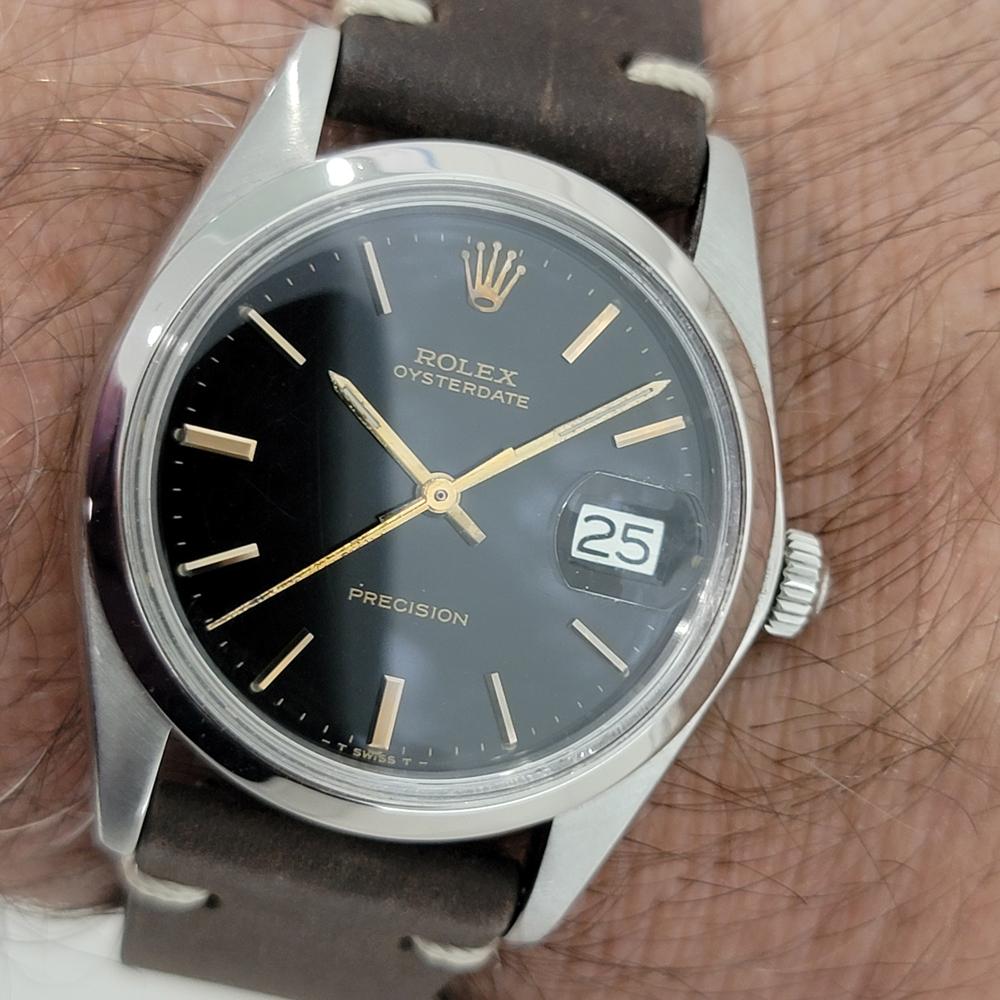 Mens Rolex Oysterdate Precision Ref 6694 Manual Wind 1970s Vintage ...