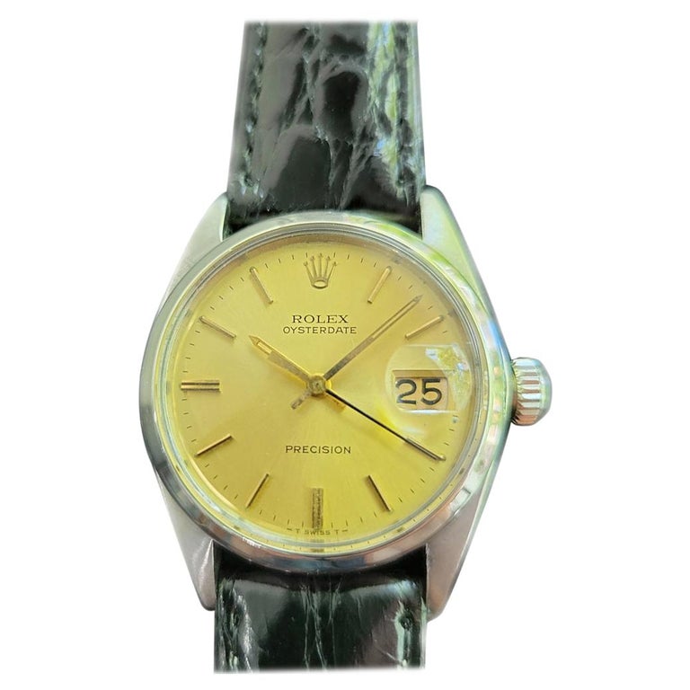 Mens Rolex Oysterdate Precision Ref 6694 Hand-Wind 1960s Swiss MA204BLK ...