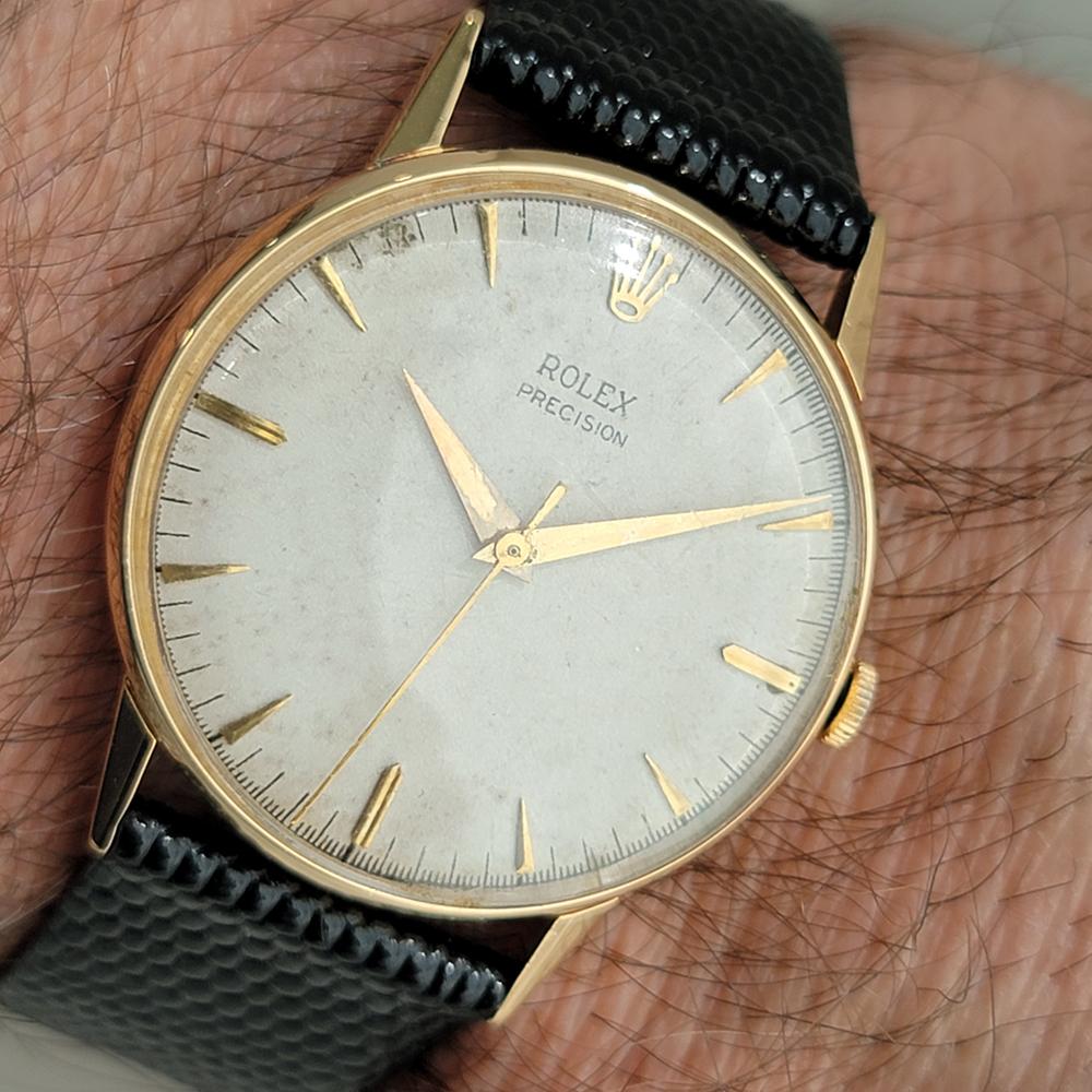 Homme Rolex Precision Ref 8961 34mm 18k Solid Gold Manual Wind 1950s ...