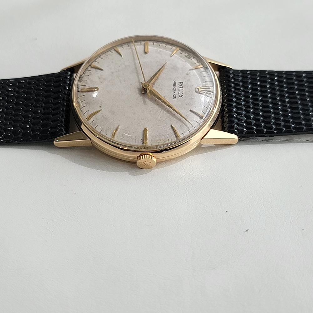 Homme Rolex Precision Ref 8961 34mm 18k Solid Gold Manual Wind 1950s ...