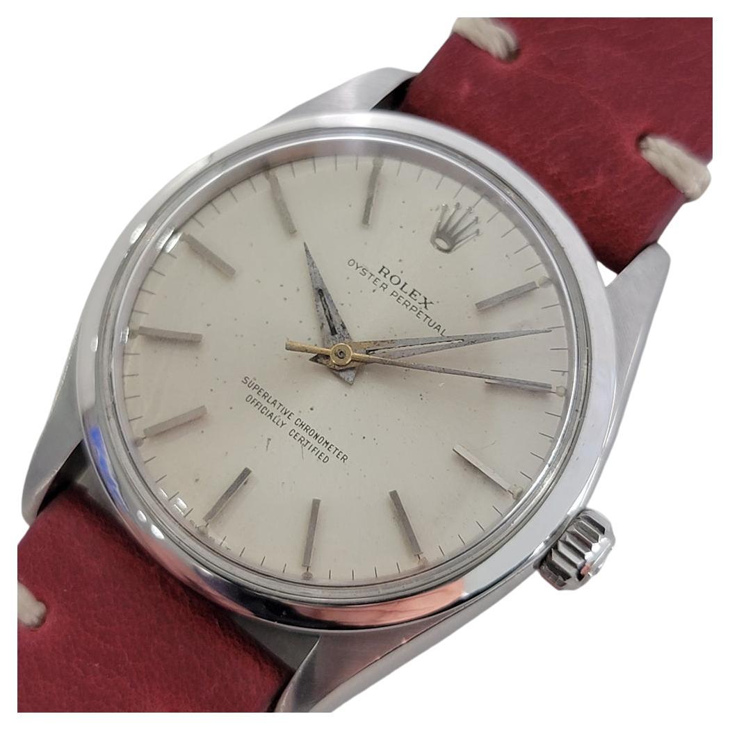 Mens Rolex Ref 1002 Oyster Perpetual Automatic 1960s Swiss Vintage ...